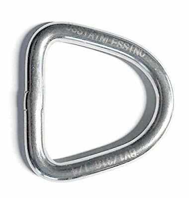 Stainless Steel 316 D Ring Welded 8mm x 40mm (5/16" x 1 1/2") Marine ...
