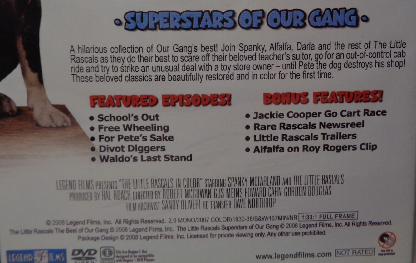 THE LITTLE RASCALS In Color New DVD 2 Disc Set / Ten Uncut Episodes | eBay