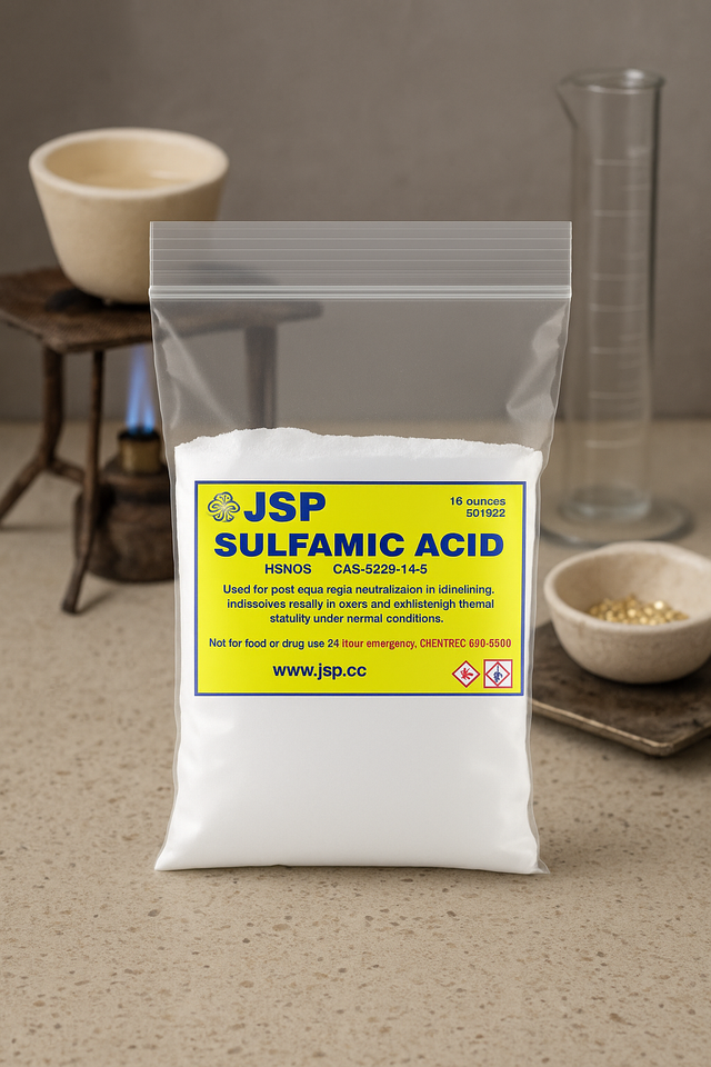 JSP Sulfamic Acid 8 oz Bag 99% Pure Reagent Grade Fine Powder Gold ...