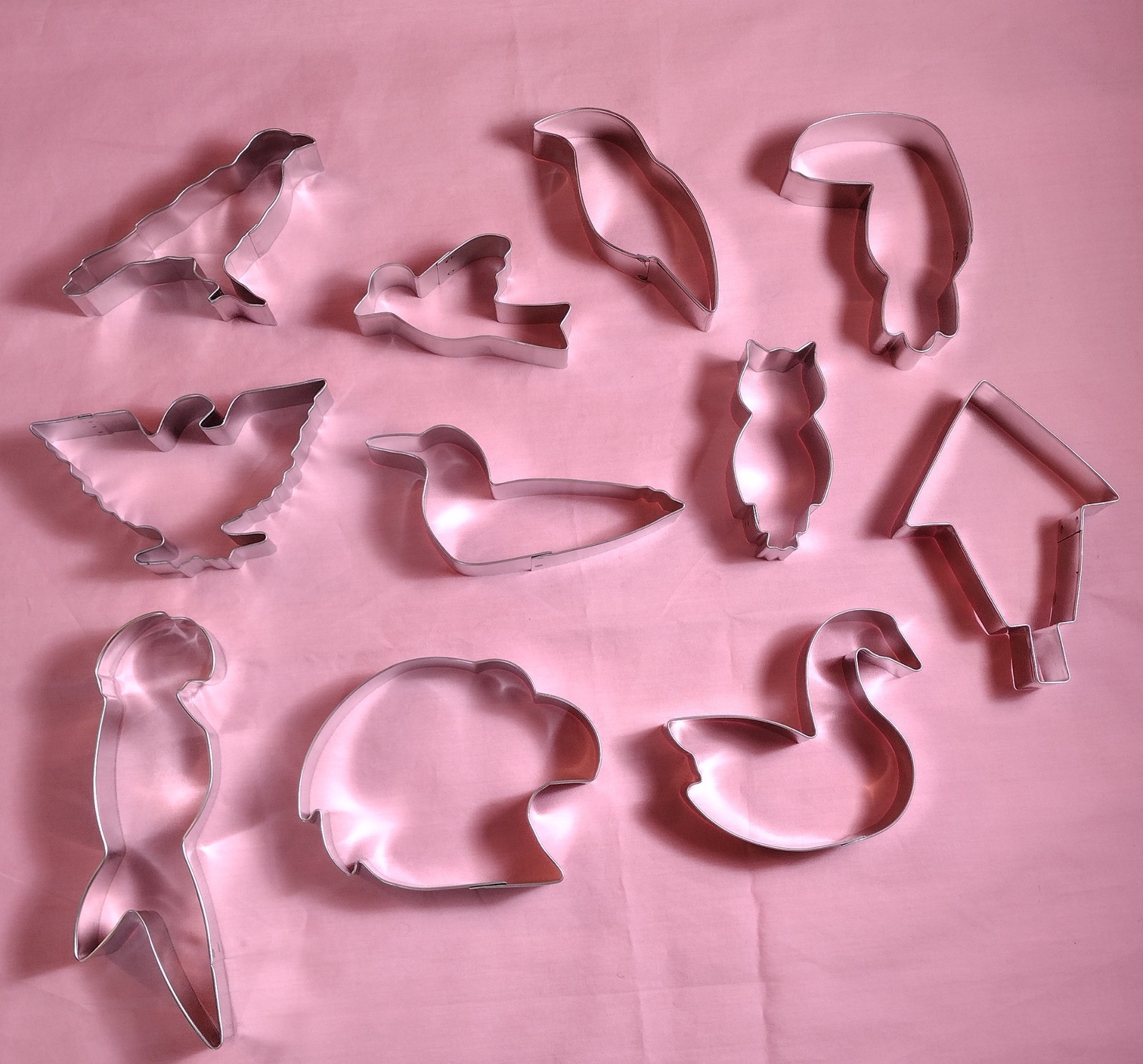 Bird Shape Cookie Cutter 11 pc Set Crow Eagle Parrot Loon Owl Swan ...