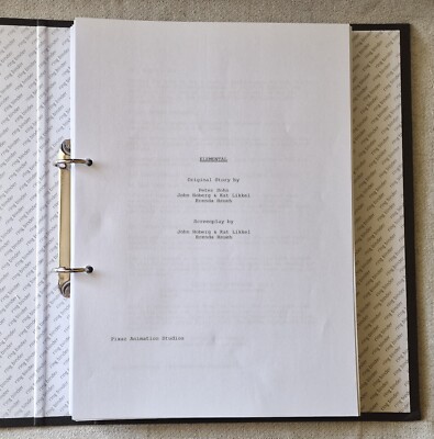 Elemental movie script. | eBay UK