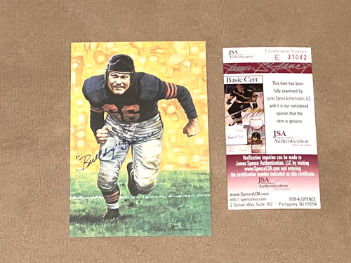 Clyde Bulldog Turner signed Chicago Bears HOF 1966 NFL Goal Line Art ...