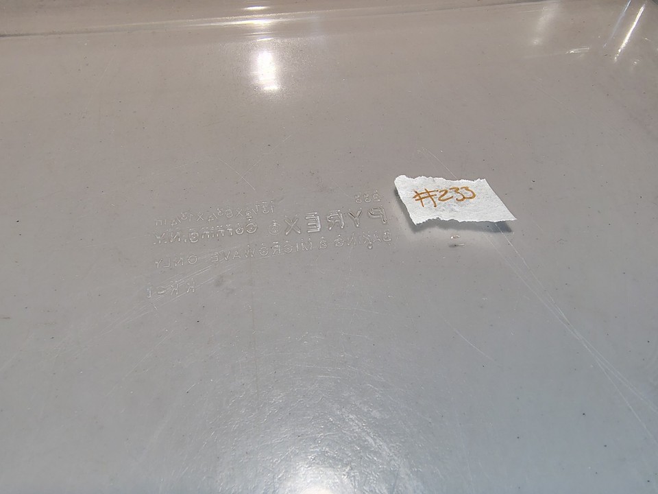 Vintage PYREX #233 Clear Glass 3qt Casserole Baking Dish 13x9 Wide ...