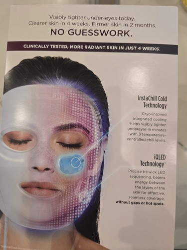 NIB Shark LED Face Mask + Storage Bag Model FW312PL Cyro Glow Under Eye ...