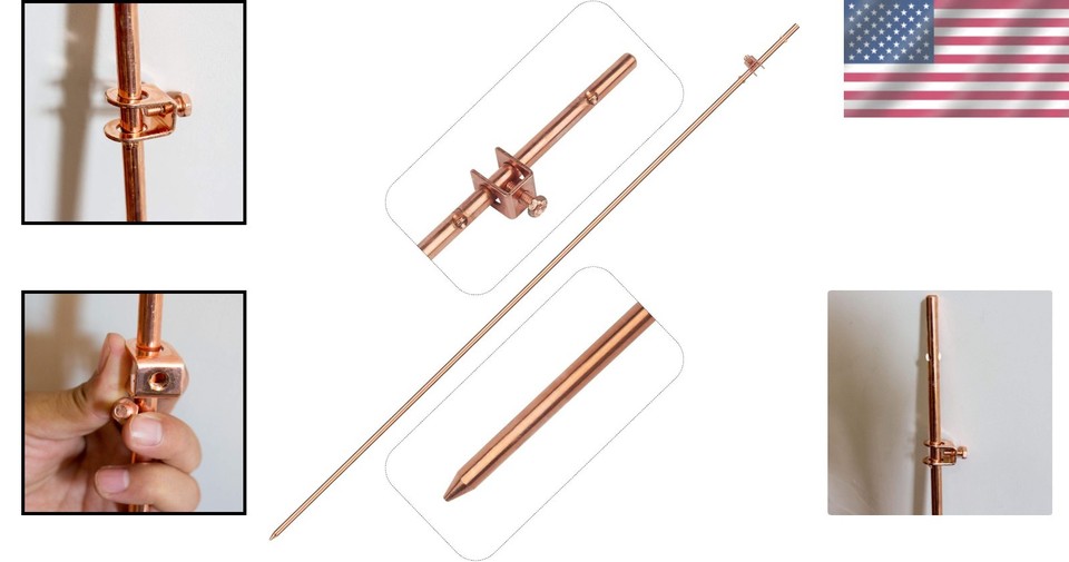 4' Ground Rod 3/8" Copper Bonded Earth Rod for Satellite Dishes | eBay