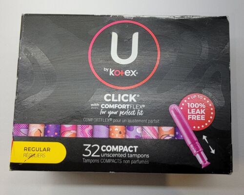 U by Kotex Compact Tampons 32 Ct - Regular - Unscented - Click with ...