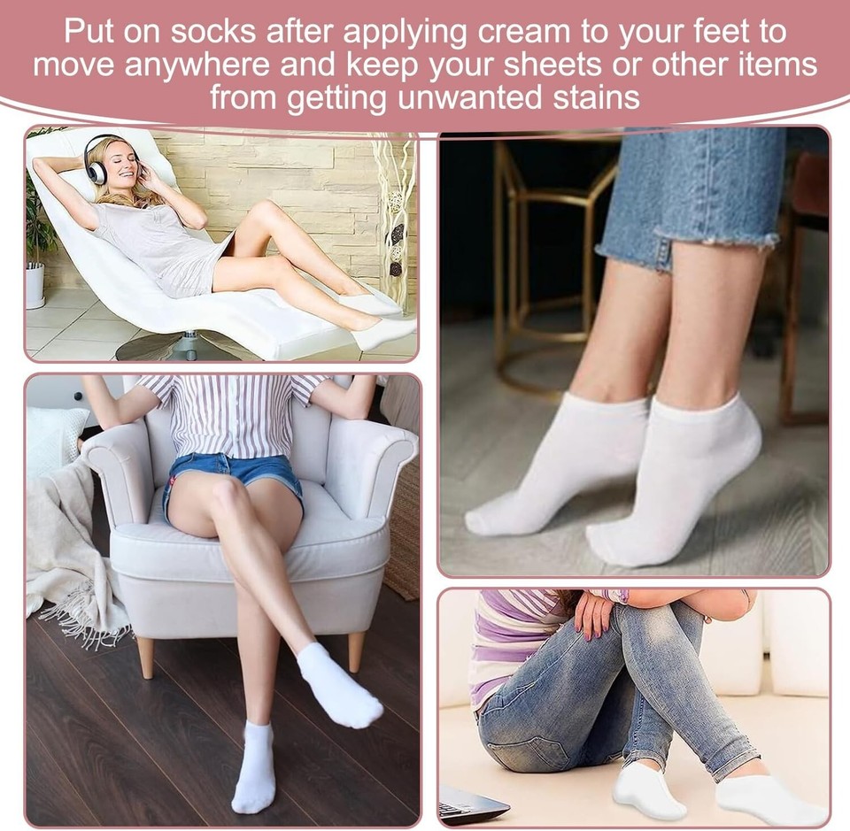 6PCS Breathable Moisturising Socks for Overnight Dry Feet Treatment ...