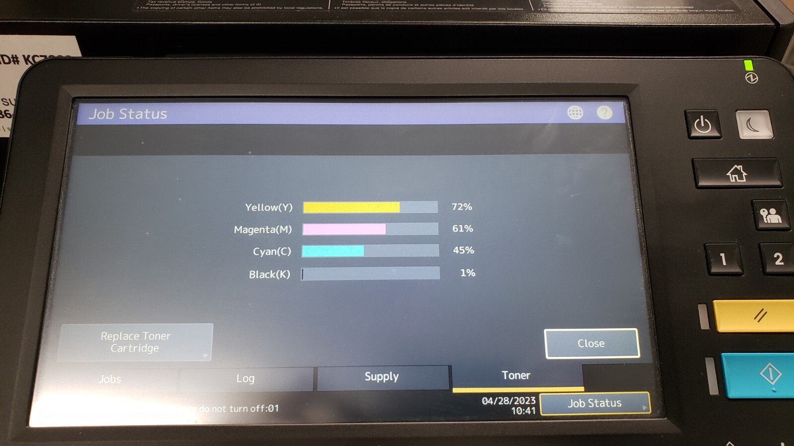 Toshiba E-Studio 4515AC Color Laser Printer w/Finisher Copier Scanner ...