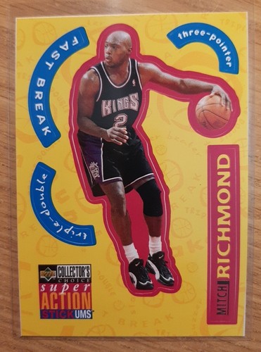 1996-97 COLLECTOR'S CHOICE GERMAN STICK-UMS MITCH RICHMOND #23 ...
