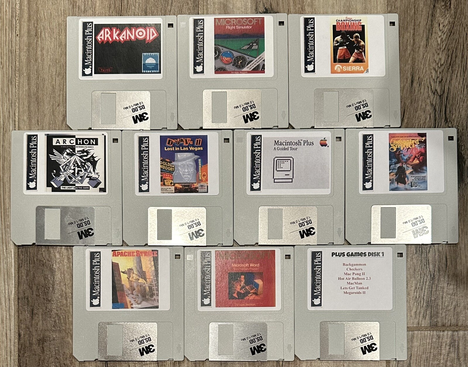 Vintage Apple Macintosh Classic Plus Game Pack 1 On New 800K Double ...