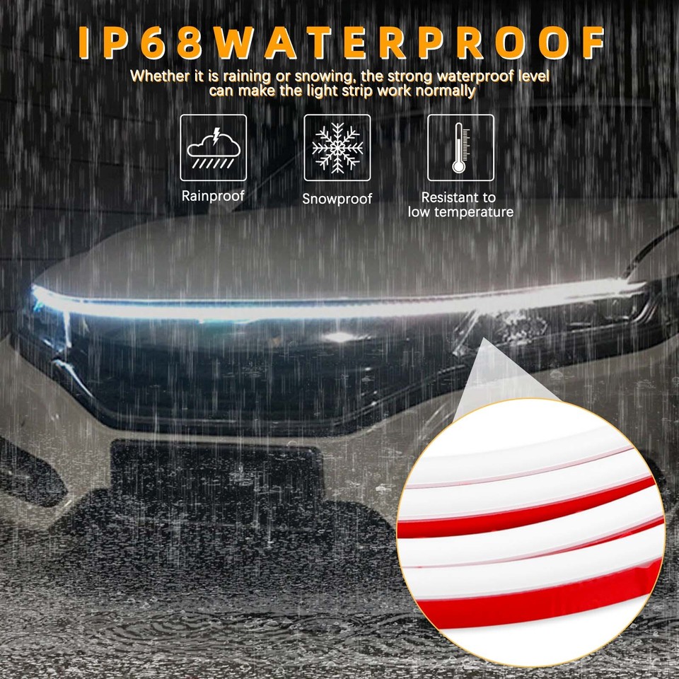 95" Scan Start Up Dynamic Car LED Hood Light Strip DRL For Dodge RAM ...