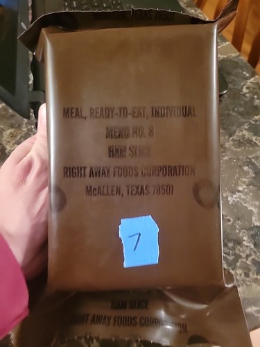 Vintage USA 1980's MRE Brown Bag Menu No. 8 Ham Slice 007 | eBay