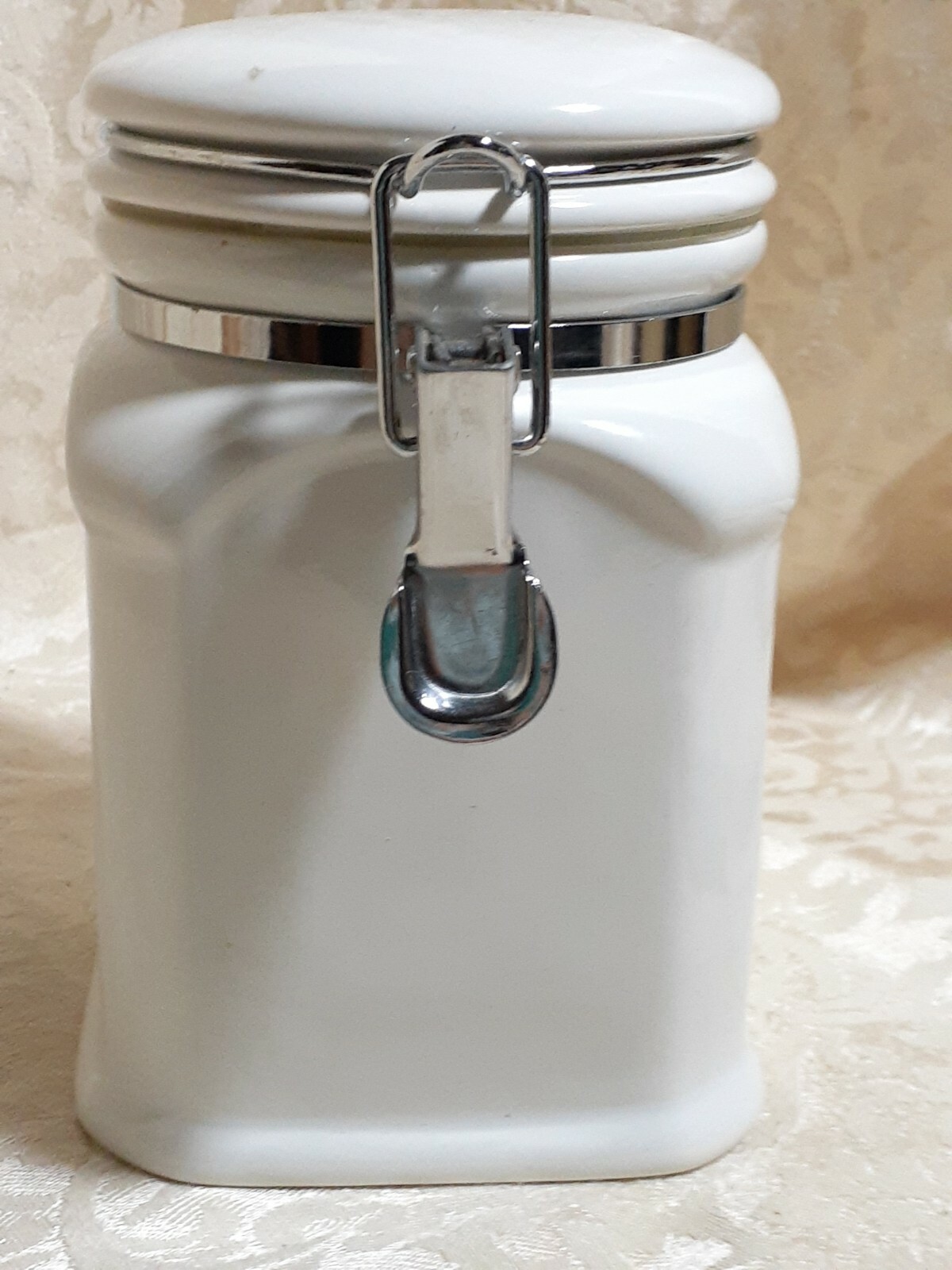 Vintage White Ceramic Canister by Designpac Inc. 4"x6" Seneca Lake ...