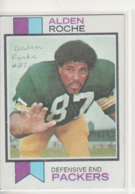 ALDEN ROCHE GREEN BAY PACKERS 1973 TOPPS #318 AUTOGRAPHED CARD IN OK ...