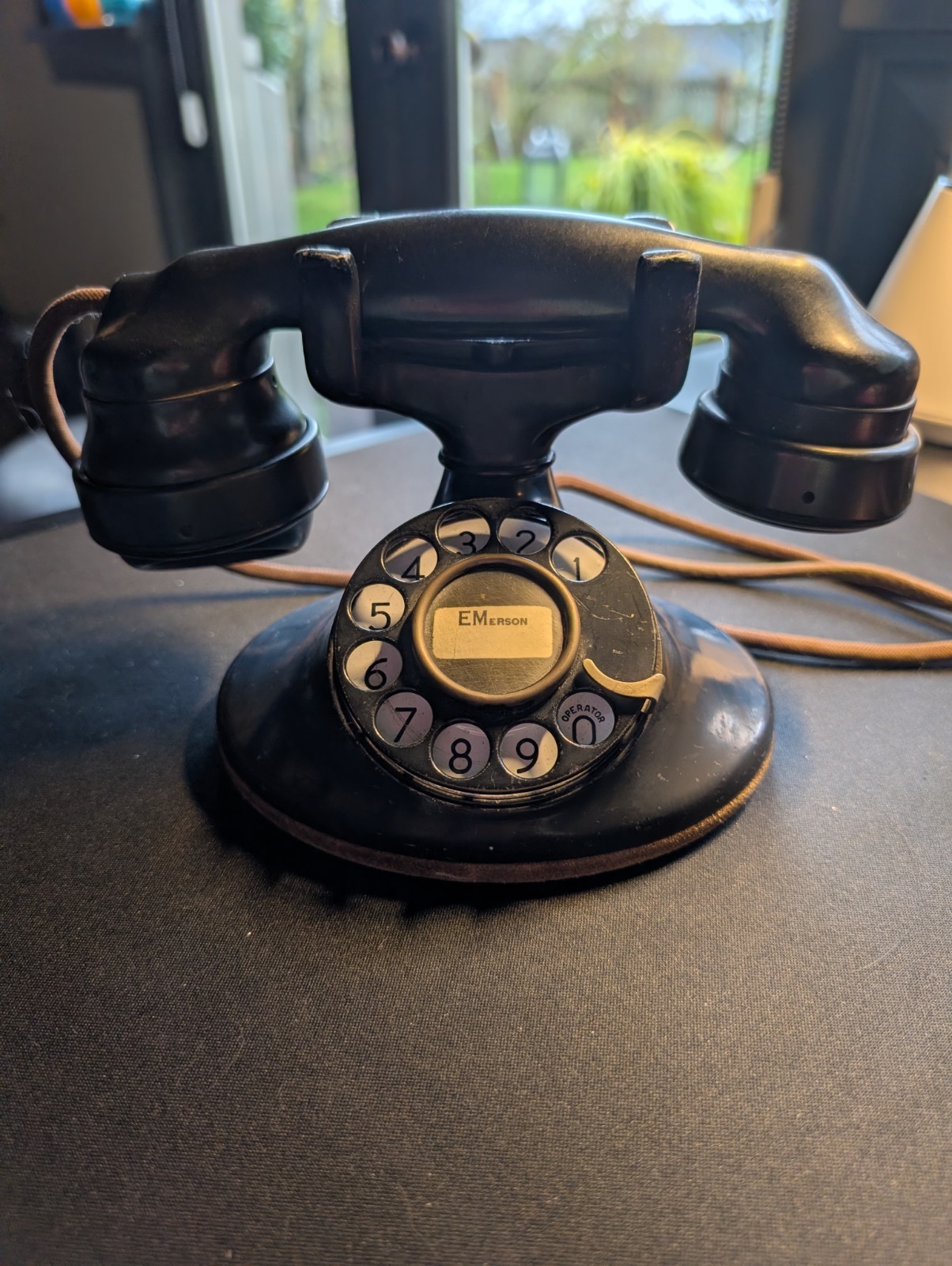 Antique Vintage WESTERN ELECTRIC 202 D1 Desk Telephone Rotary Dial & E1 ...