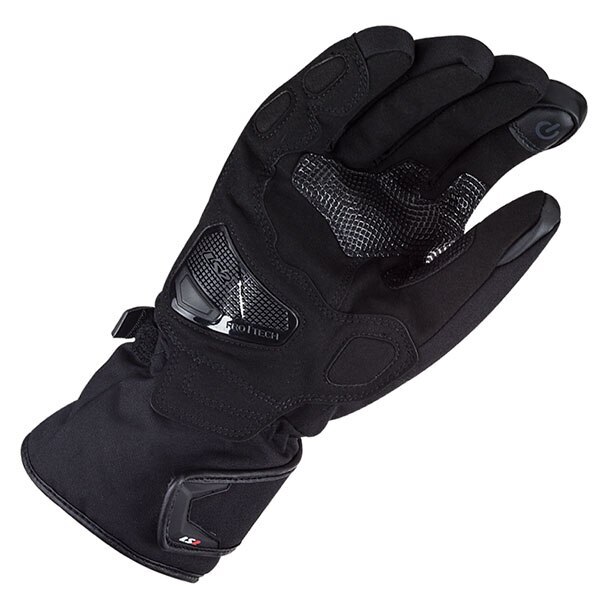 LS2 Snow Textile Gloves Motorcycle Motorbike - Black | eBay