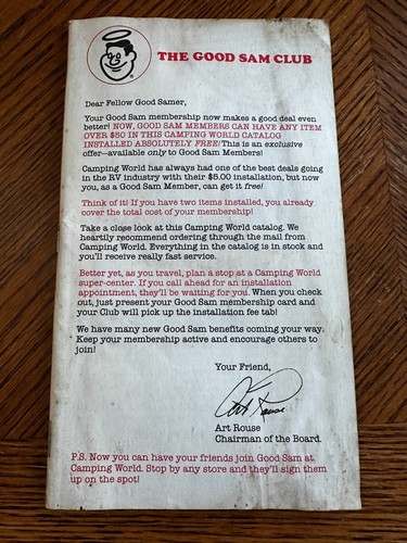 Good Sam Club Camping World Catalog Fall 1980 RV Accessories Brochure ...