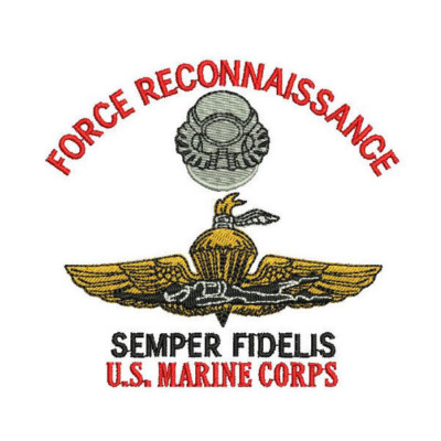 USMC Marine Corps FORCE RECON Diver Wings with Scuba Bubble Embroidered ...