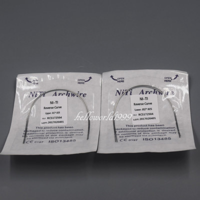 20 Pack 10 Upper +10 Lower Dental Niti Reverse Curve Rectangular Arch ...