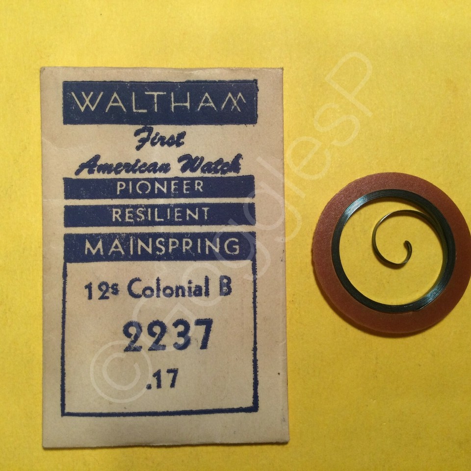 NOS Mainsprings for Waltham Watches 6s to 12s - Select A Style/Size | eBay