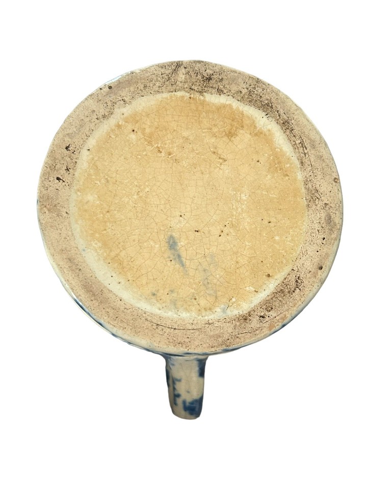 19th Century Antique Decorated Pattern Design Spongeware 9" Water ...