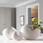 Eggshell Shape Ceramic Vase for Home Office Décor | eBay UK