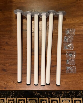 IKEA ADILS Table Legs, Set Of 6 - White | eBay