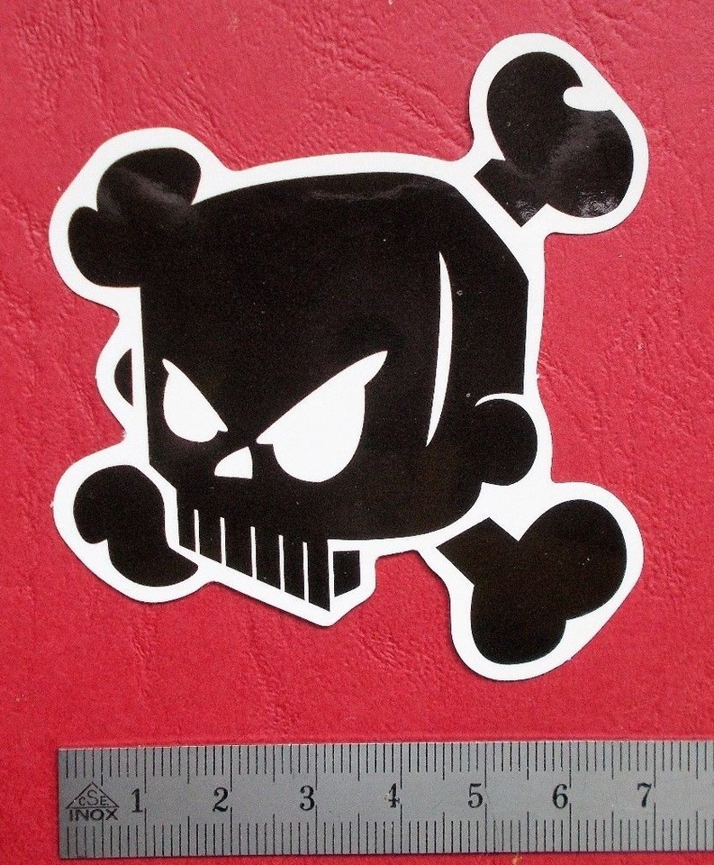 Sticker Decal "Black Skull" Glossy Stickerbomb Skateboard Laptop | eBay