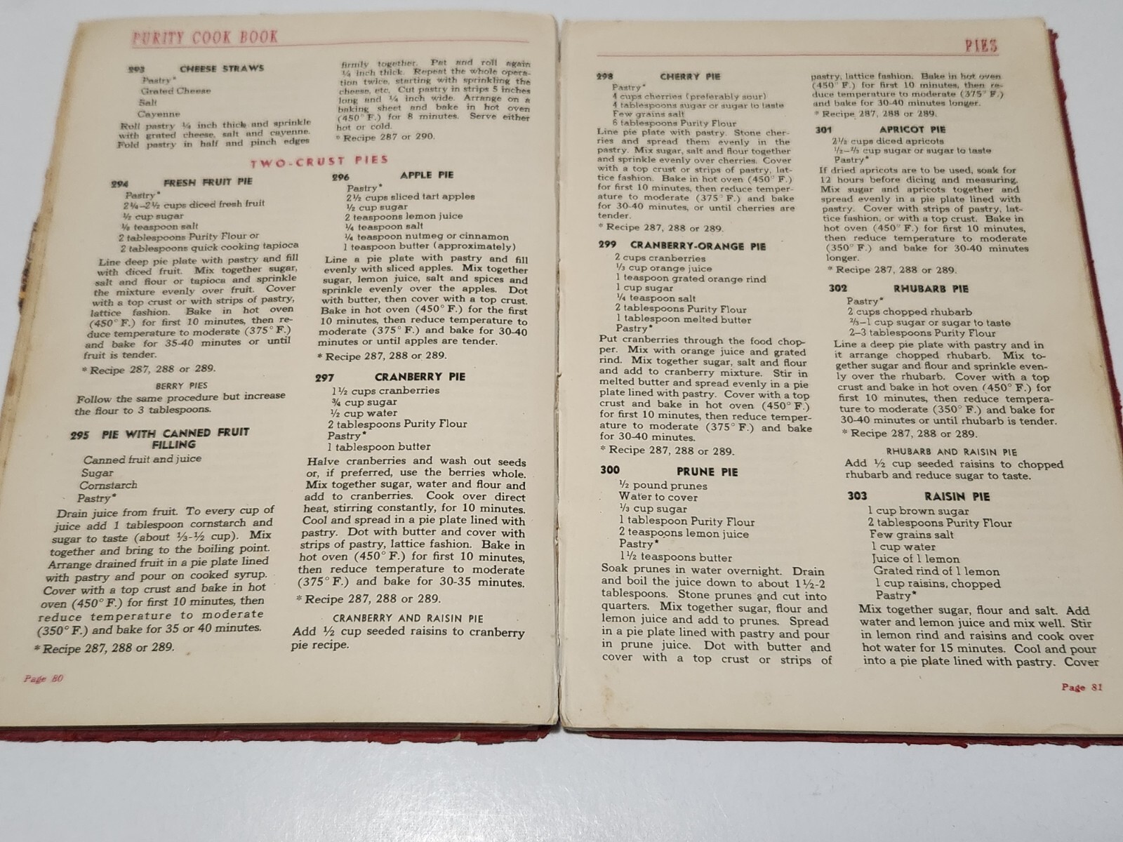 1945 PURITY COOK BOOK 875 RECIPES VINTAGE COOKBOOK | eBay