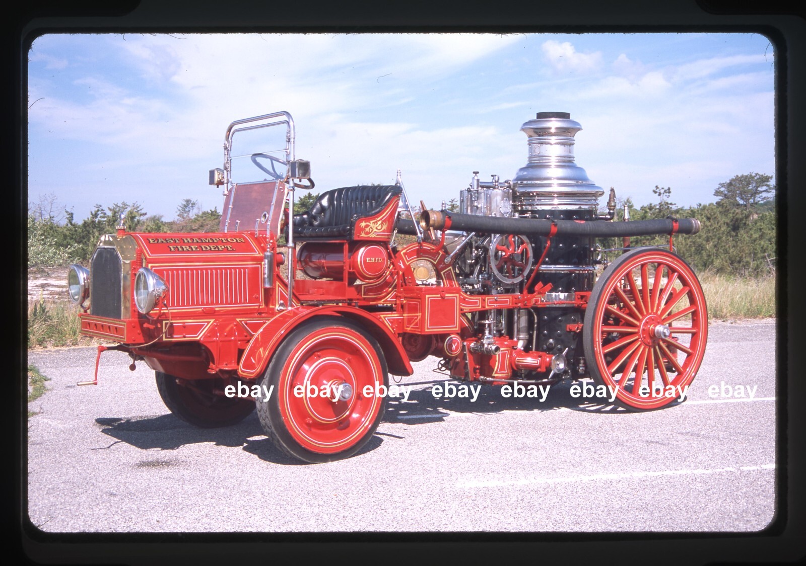 East Hampton NY 1909 Nott Steamer Fire Apparatus Slide. | eBay
