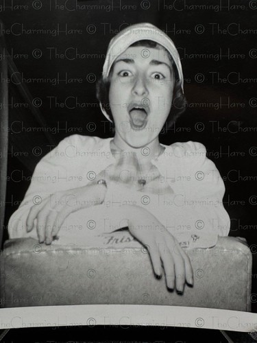 Vintage Photo Young Lady Shouting Or Singing Face Snapshot Fun 1950’s ...
