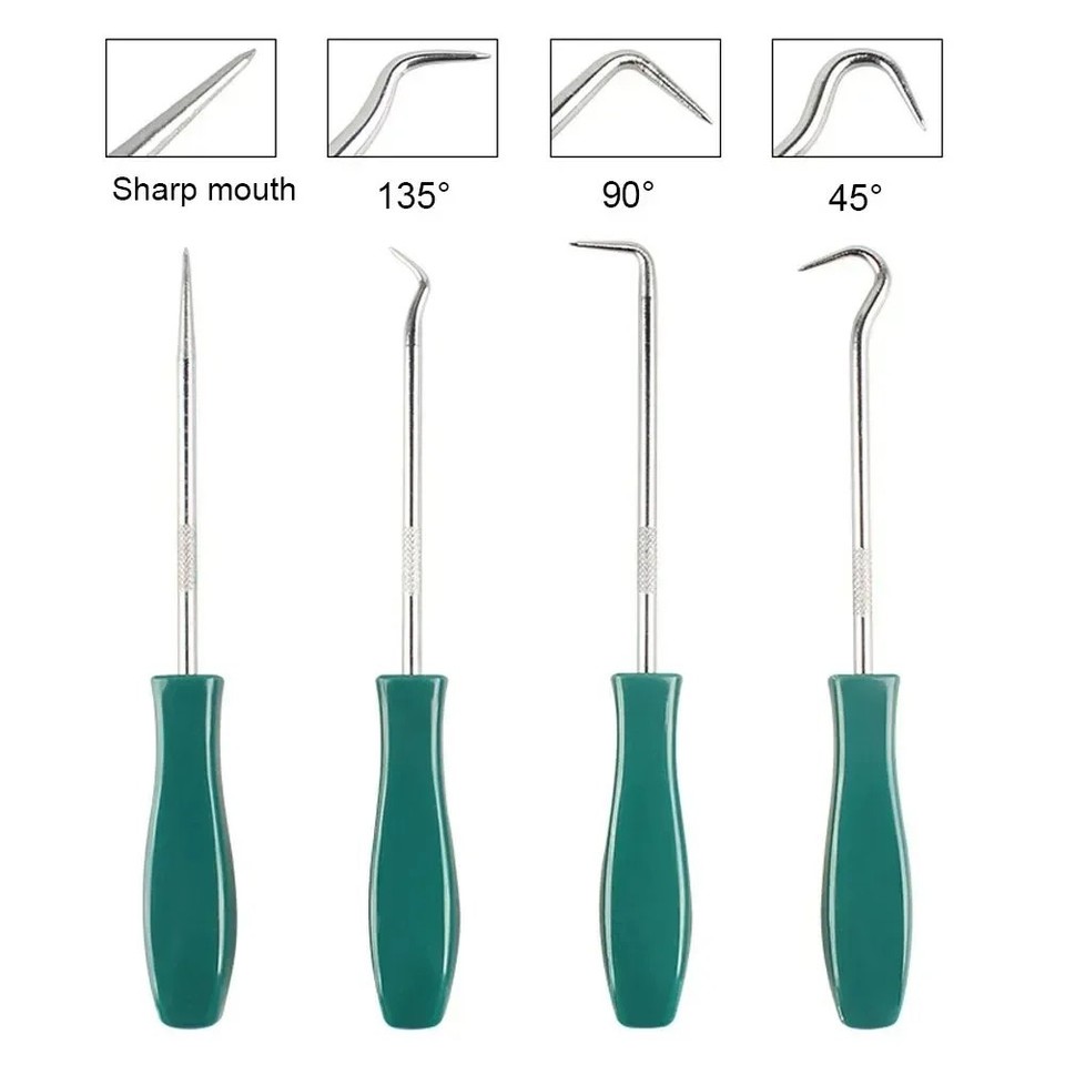 NEW 4pc Pick And Hook Tool Set O Ring Seal Hose Removal Puller Set ...