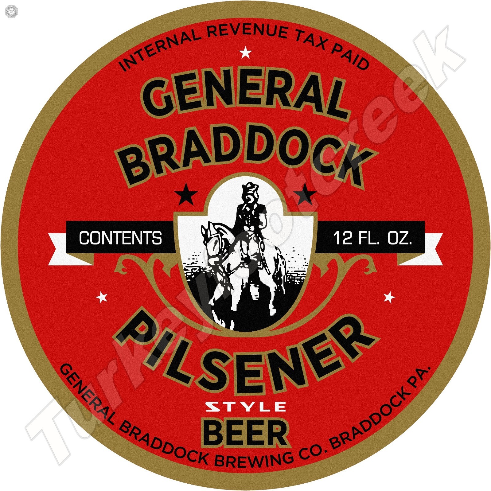 General Braddock Pilsener Beer 11.75" Round Metal Sign | eBay