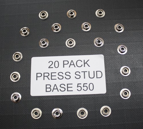 20 Pack PRESS STUD BASES 550 NICKEL PLATED for use with 550A studs ...