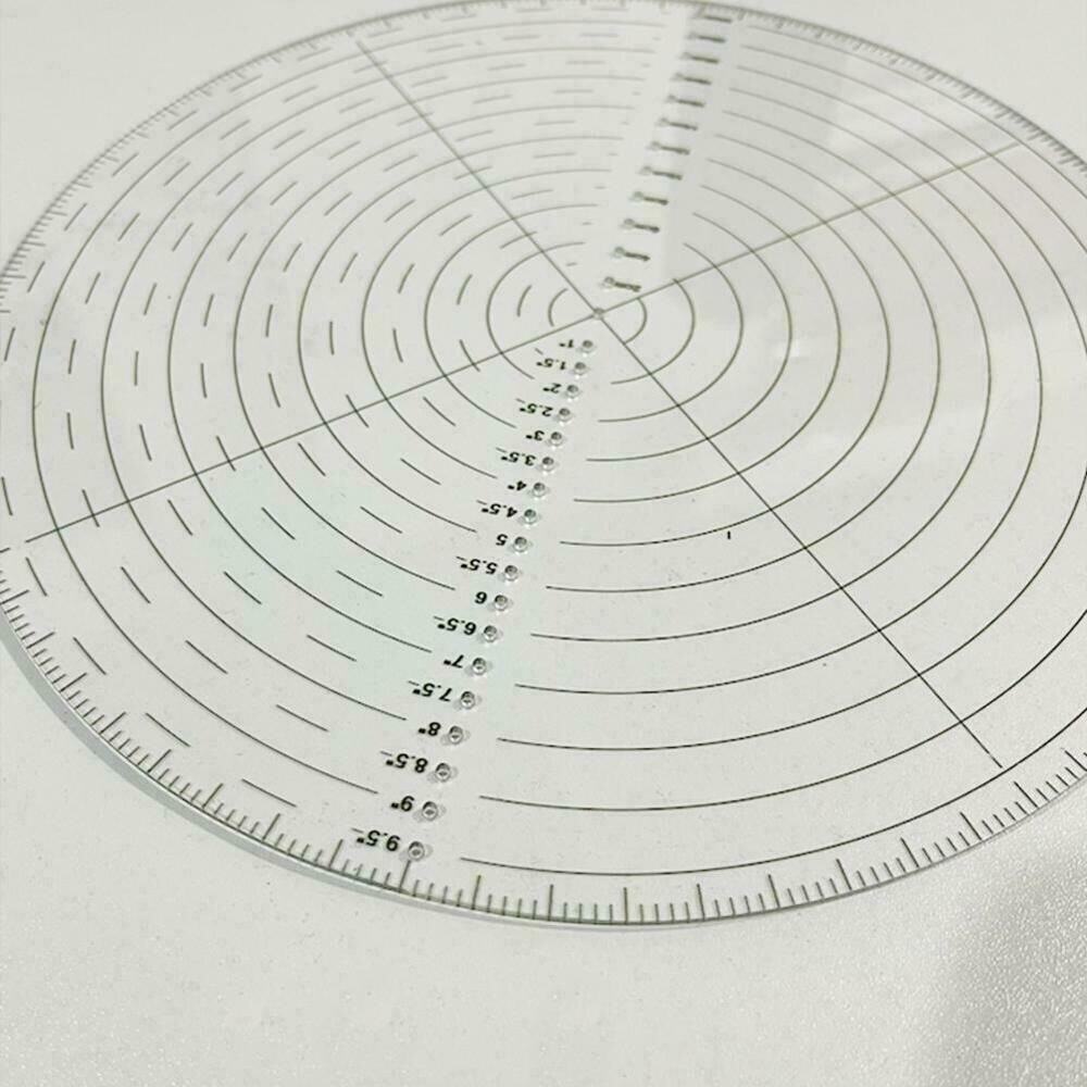 Work Woodturners Center Finder Protractor Plastic Ruler Compass Circle ...
