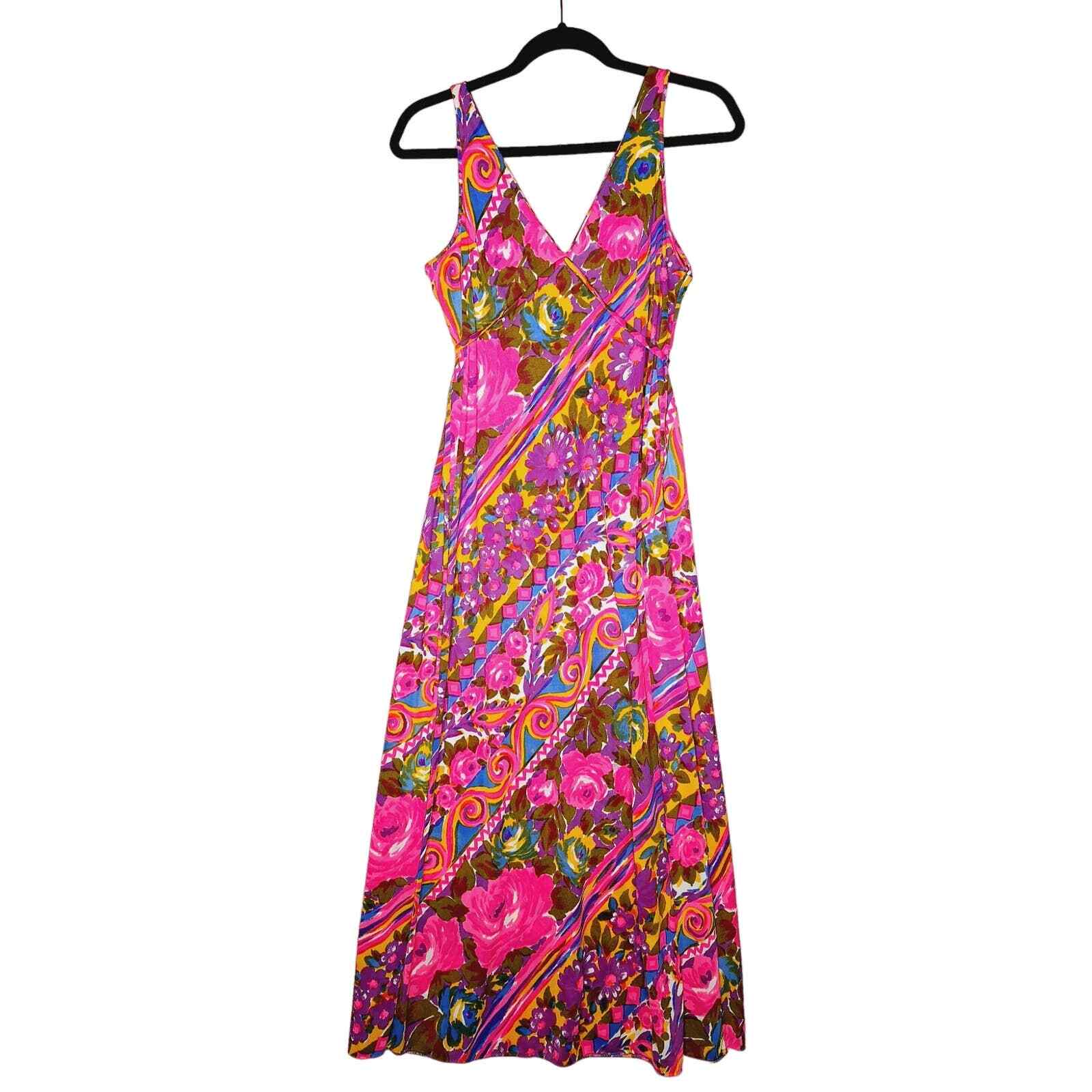 Vintage 60s Godfried Original Neon Psychedelic Floral… - Gem