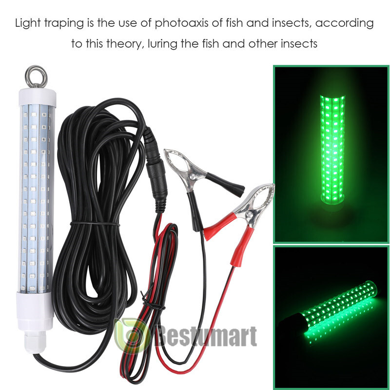 9000000LM 12V Green LED Underwater Submersible Fishing Light Night ...