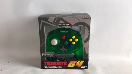 Retro-Bit Tribute N64 USB Controller for PC/Mac, Nintendo Switch Forest ...