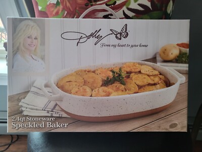 Dolly Parton 2.4 Qt Stoneware Speckled Baker Pan - New in Box | eBay