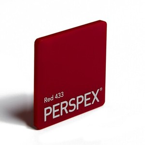 Perspex® Red 433 Cast Acrylic Plastic Sheet Panel / Various sizes ...
