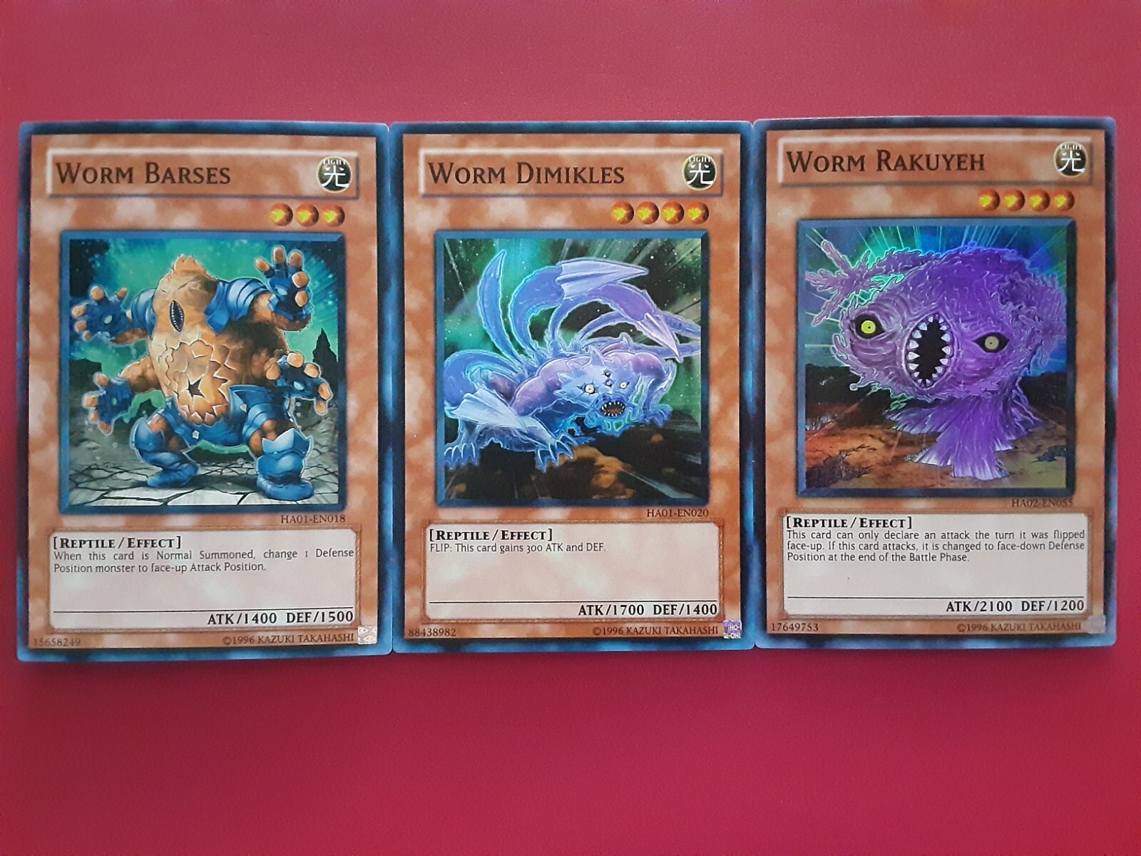 Yugioh Worm Deck 42 Cards Reptile King Queen Xex Zero Budget Tournament ...