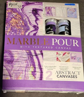 Marble Pour with Textured Canvas | eBay