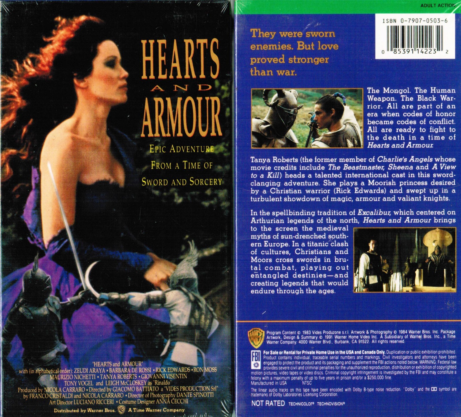 Hearts and Armour VHS Video Tape New Zeudi Araya Cristaldi Giacomo ...
