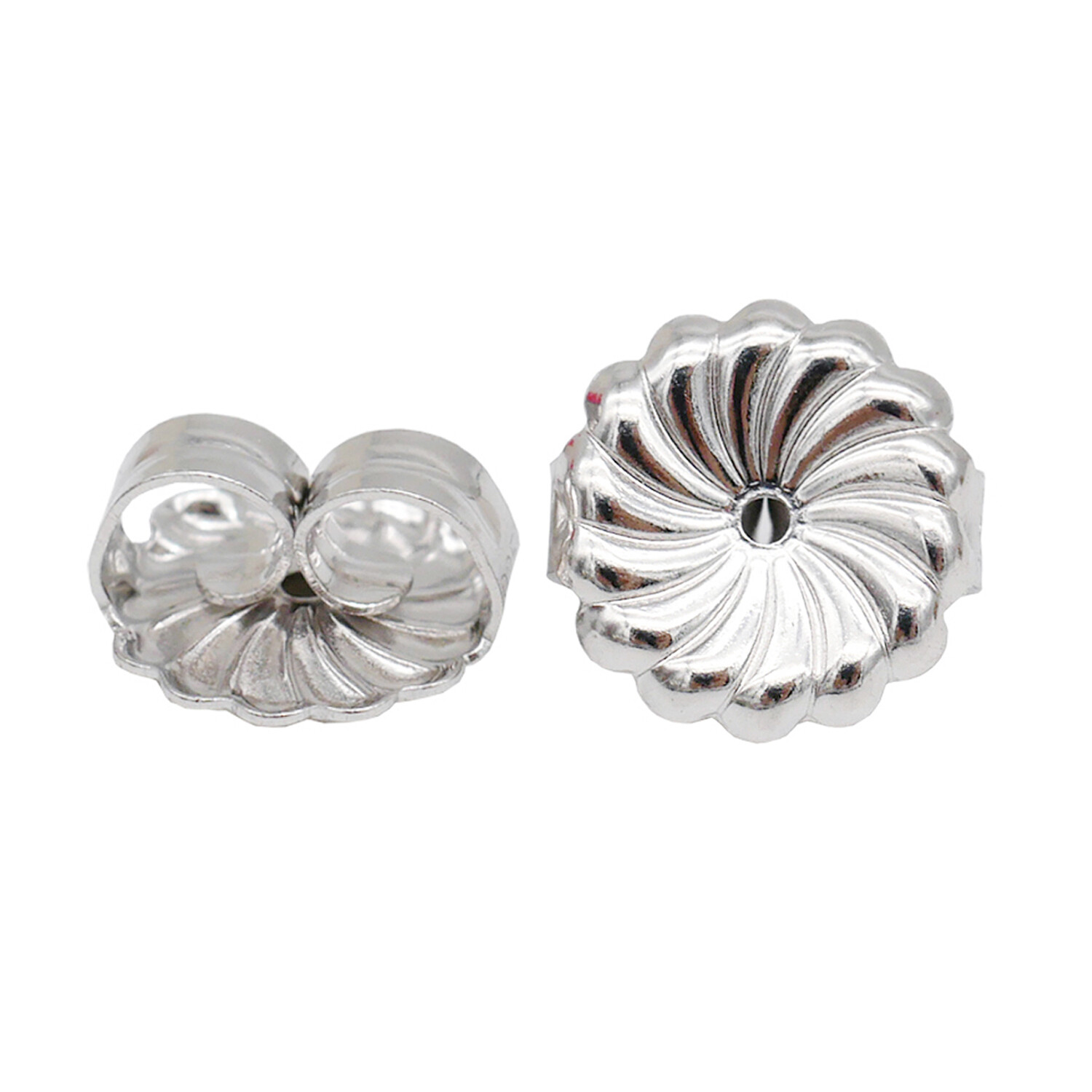 3 Pairs Large Round 9mm Swirl Sterling Silver Earring Post Backing Back ...