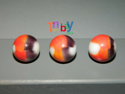 Vintage Marble - Marble King - All Reds & Brown X3 approx 5/8" | eBay