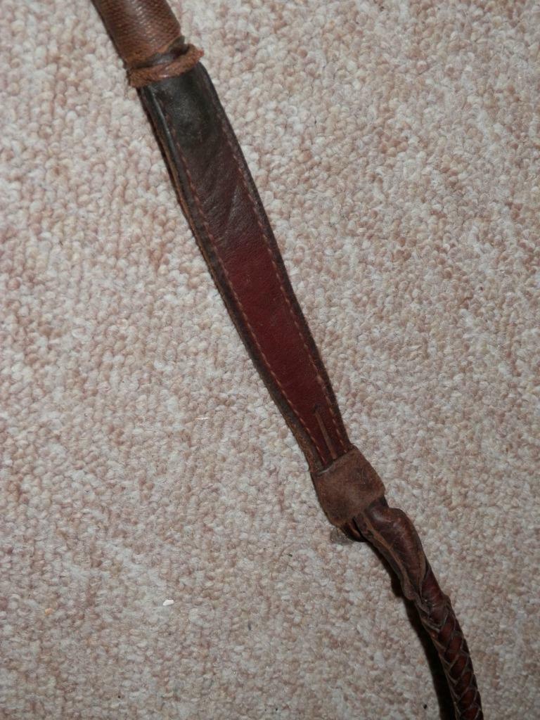 Vintage SWAINE & ADENEY Plaited Leather Rent Collector Military Whip ...