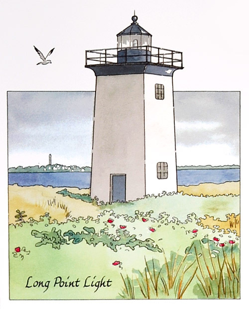 Cape Cod Lighthouses Art Realism Artwork Quality Mat & Frame Signed PJ ...