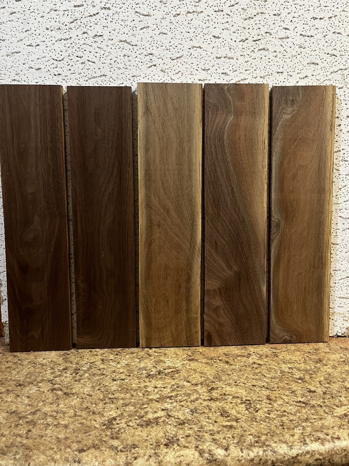 Walnut Craft Project Wood 5pieces 16'' long 3 1/2'' wide 2pcs. 1/2 ...