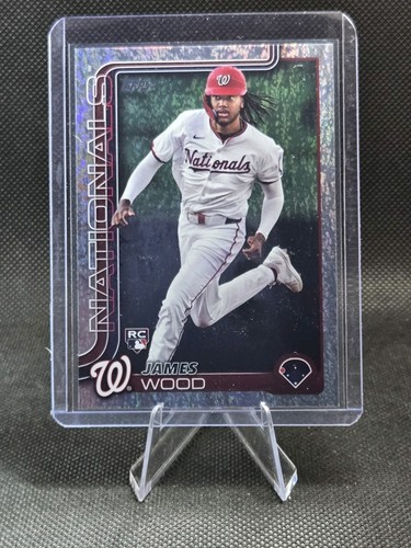2025 TOPPS SERIES 1 JAMES WOOD ROOKIE SANDGLITTER SP #181 NATIONALS ...