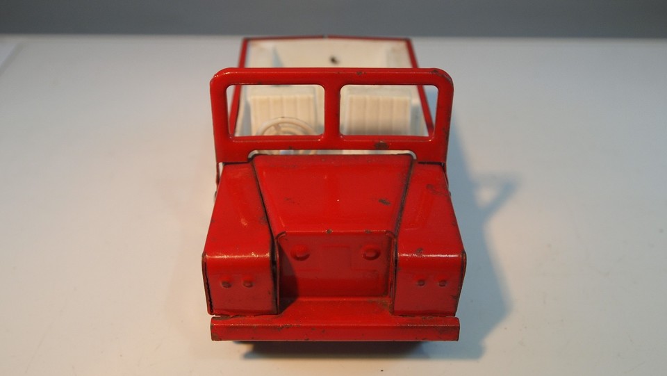 Triang /Tonka- Vintage Land Rover Jeep -Red Tin -Made in New Zealand ...
